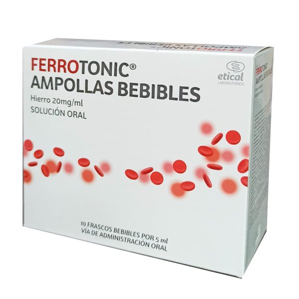 FERROTONIC 20MG AMP BEB X 10 ( HIERRO )